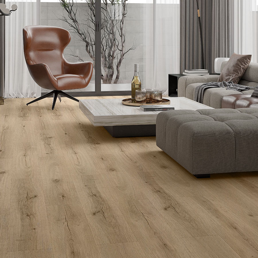 Roble Manhattan con bisel Suelo laminado AC5 de Intasa- Decobraz