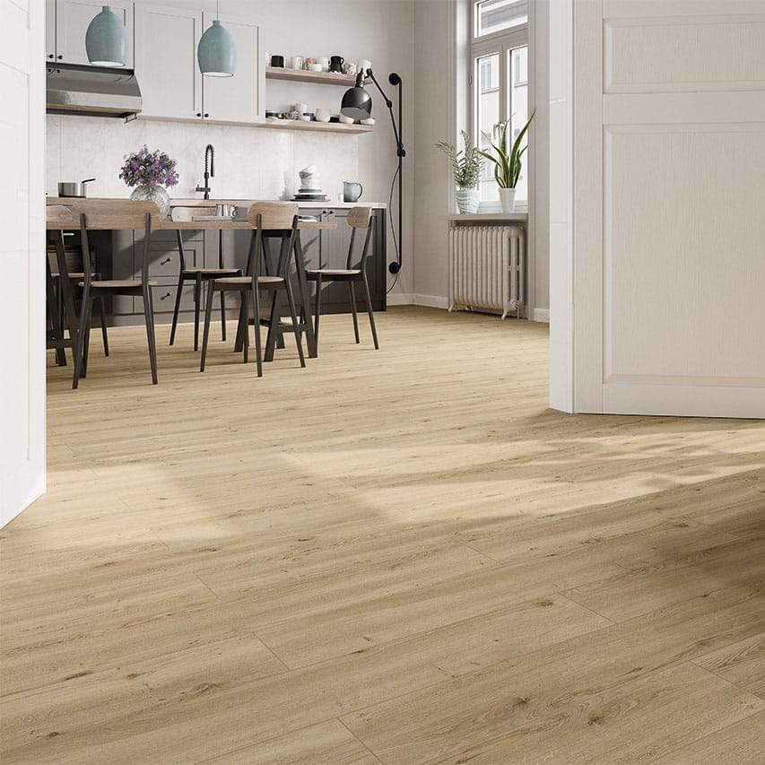 Modelo Roble Nevada con bisel Tarima Laminada AC5 de Intasa- Decobraz