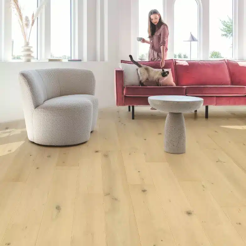 Roble blanco perla extra mate Tarima Flotante Cala - Decobraz